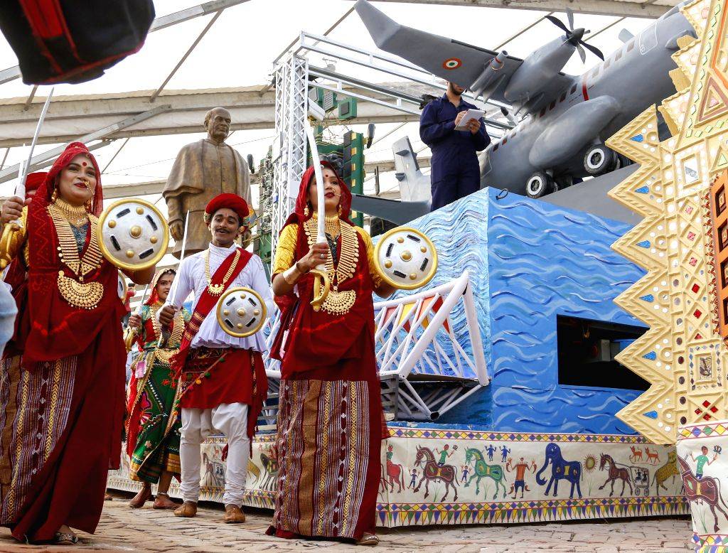 Media preview of the tableau participating in the Republic Day Parade 2025