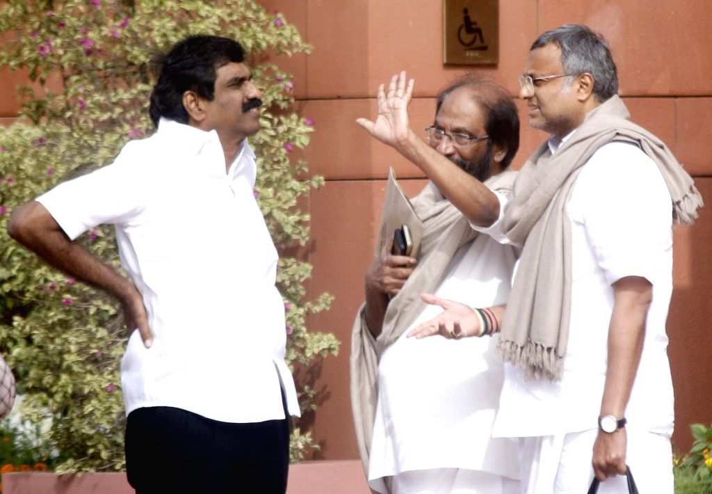 New Delhi : MPs at Parliament House