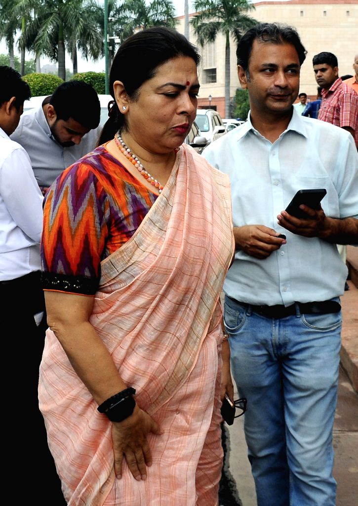 New Delhi : MPs at Parliament House during the Monsoon Session