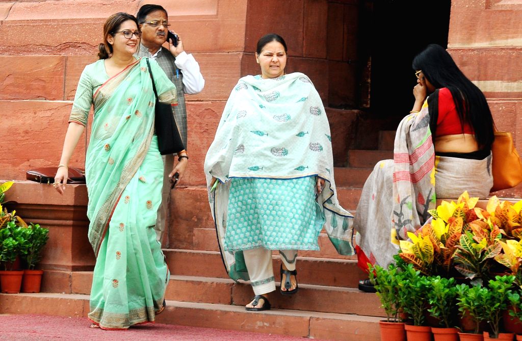 New Delhi : MPs At Parliament House During The Monsoon Session