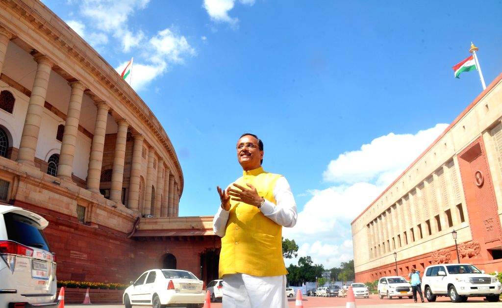 New Delhi : MPs At Parliament House during the special session of ...