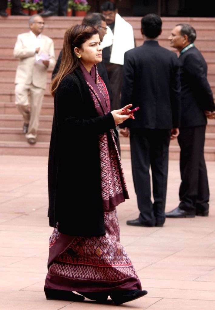 New Delhi : MPs at Parliament House during the Budget Session
