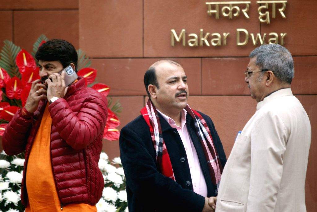 New Delhi : MPs at Parliament House during the Budget Session