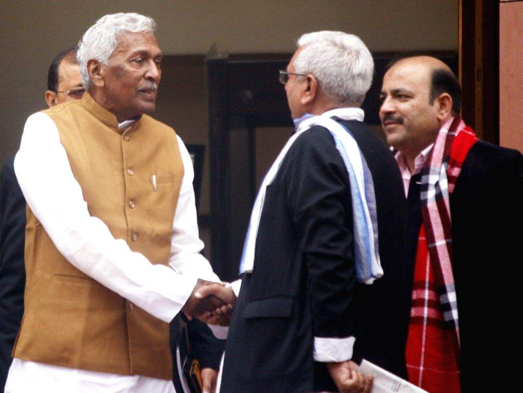 New Delhi : MPs at Parliament House during the Budget Session