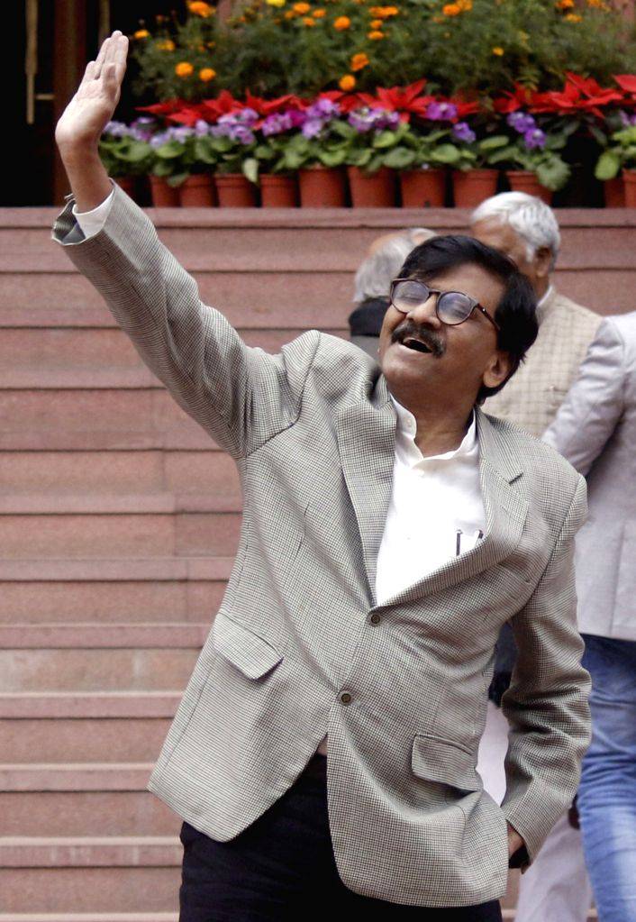 New Delhi : MPs at Parliament House during the budget session