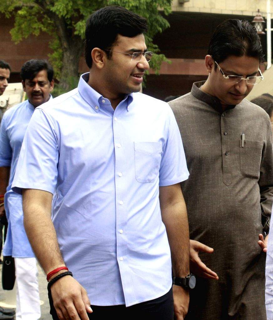 New Delhi : NDA MPs leave after attending the National Democratic ...