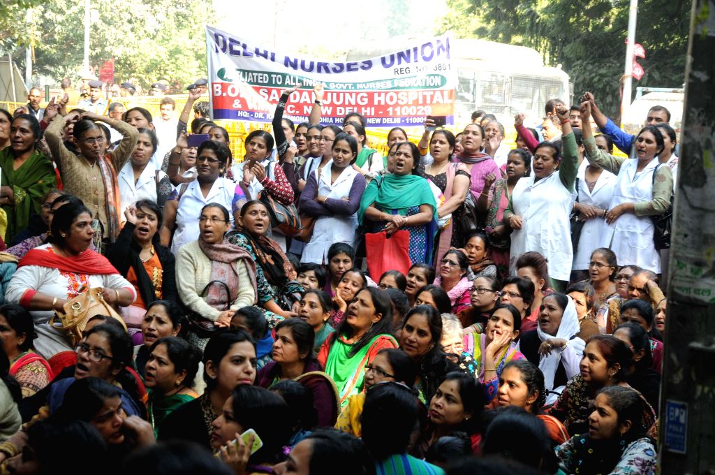 Nurses' demonstration against health policies