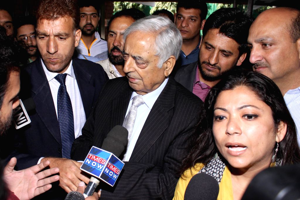 PDP patron Mufti Mohammed Sayeed addressing media
