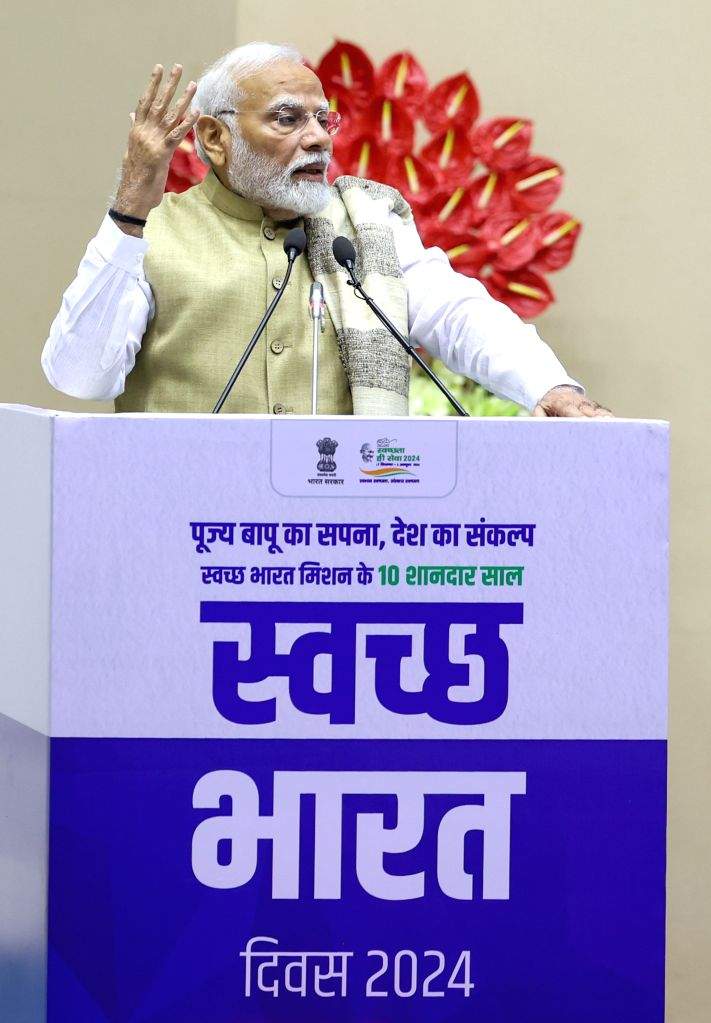 PM Modi at Swachh Bharat Mission anniversary event