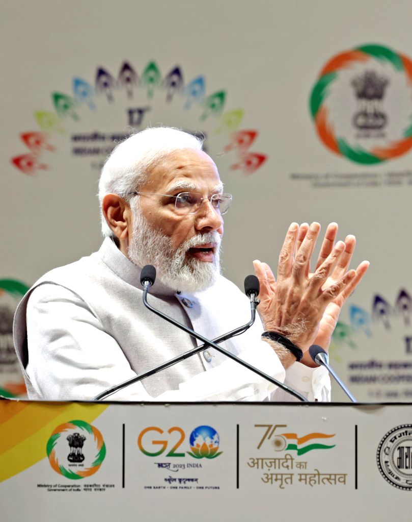 New Delhi : PM Modi during the 17th Indian Cooperative Congress