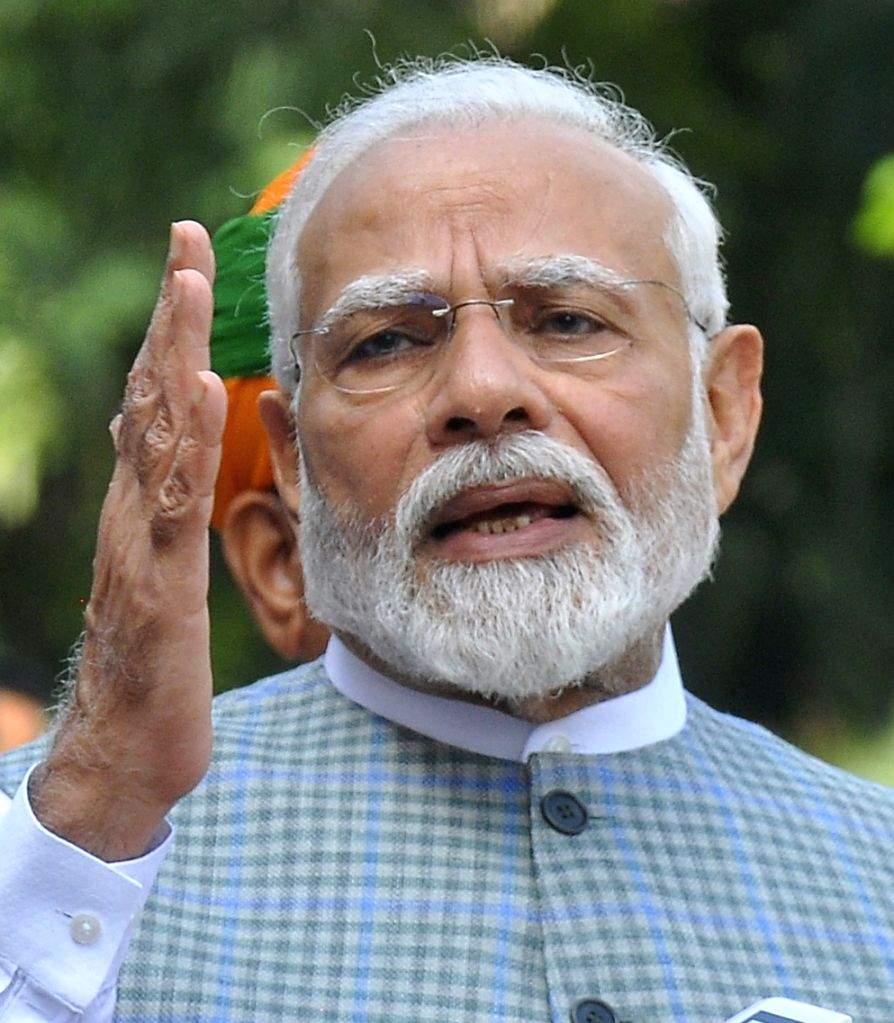 New Delhi : PM Narendra Modi addresses the media on the first day of ...