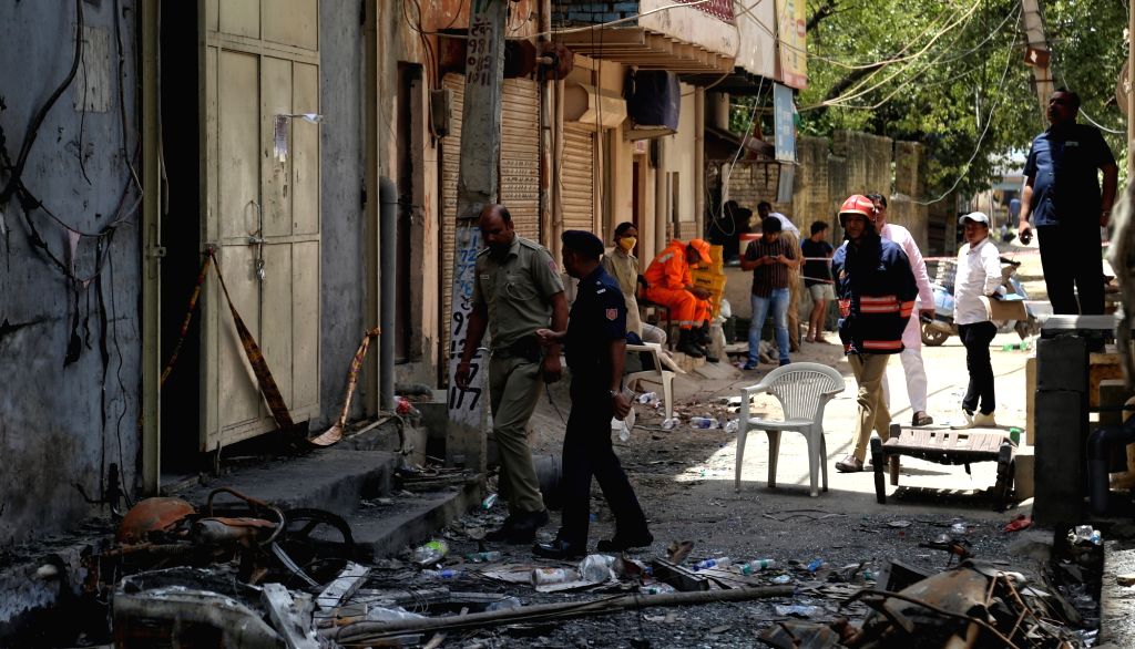 When fire broke out, Manish Lakra was inside building: Delhi Police