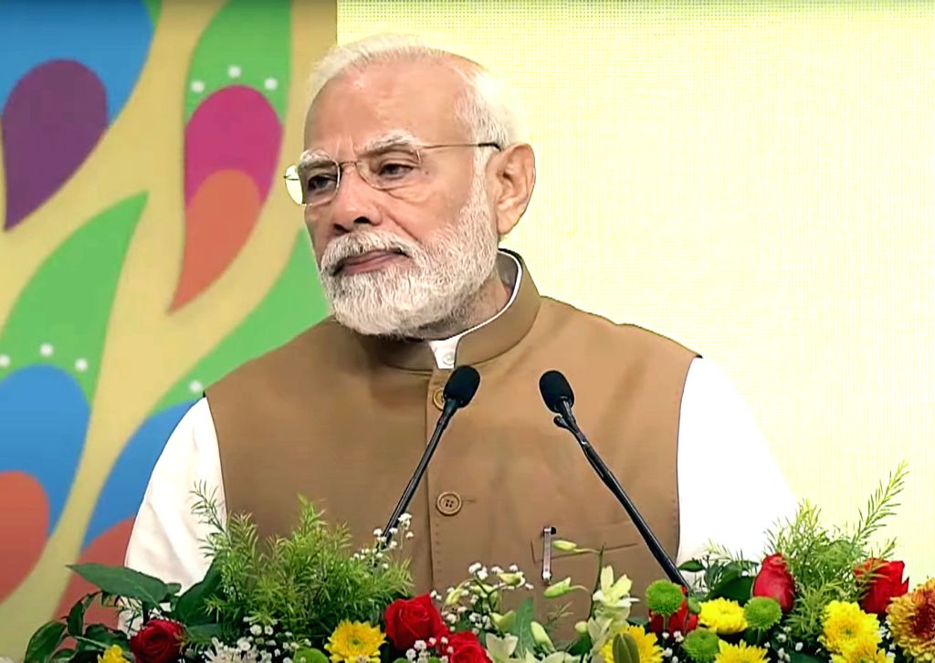 New Delhi : PM Modi addressing the 3rd 'No Money for Terror ...