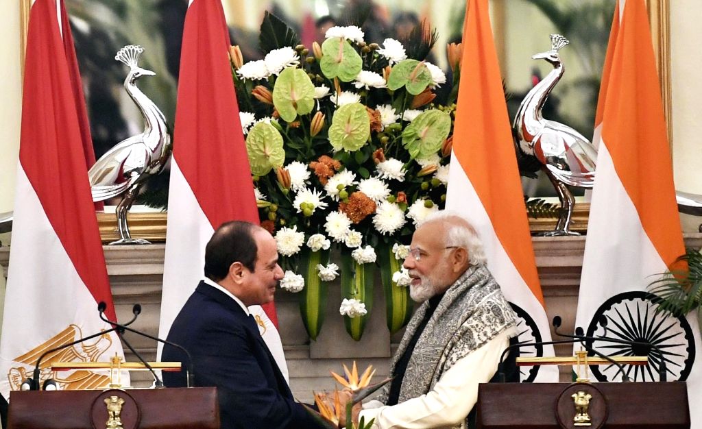 New Delhi : PM Modi and Egyptian President Abdel Fattah El-Sisi address ...