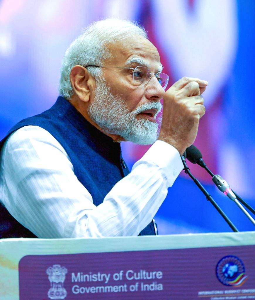 Prime Minister Narendra Modi attends the International Abhidhamma Divas ...