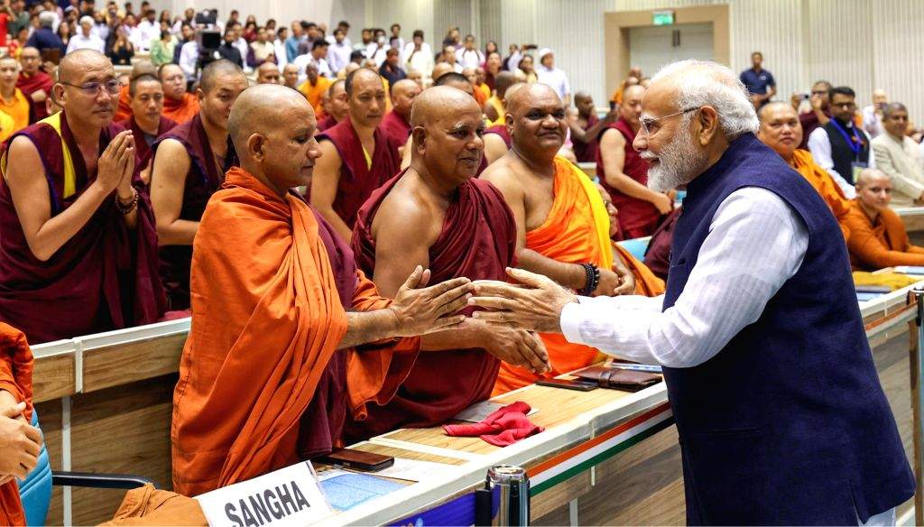 Prime Minister Narendra Modi attends the International Abhidhamma Divas ...