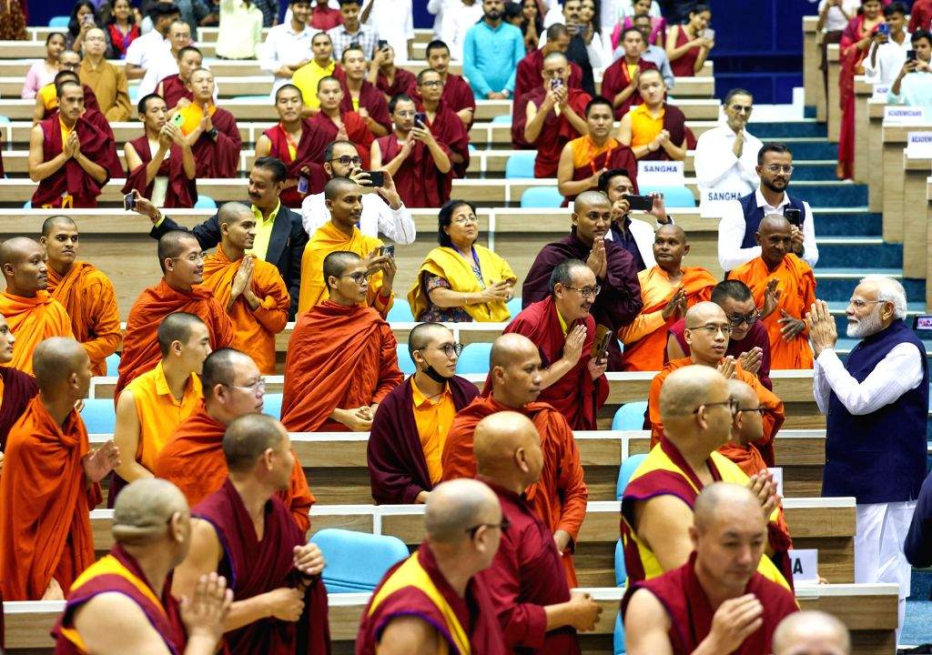 Prime Minister Narendra Modi attends the International Abhidhamma Divas ...