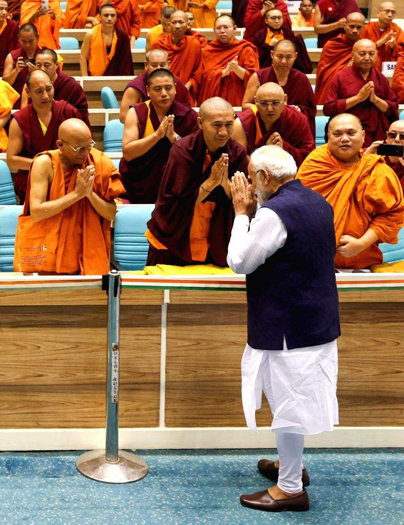 Prime Minister Narendra Modi attends the International Abhidhamma Divas ...