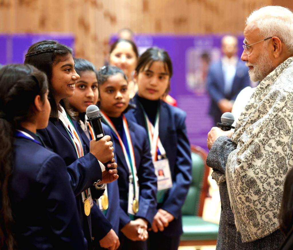 Prime Minister Narendra Modi interacts with Pradhan Mantri Rashtriya ...