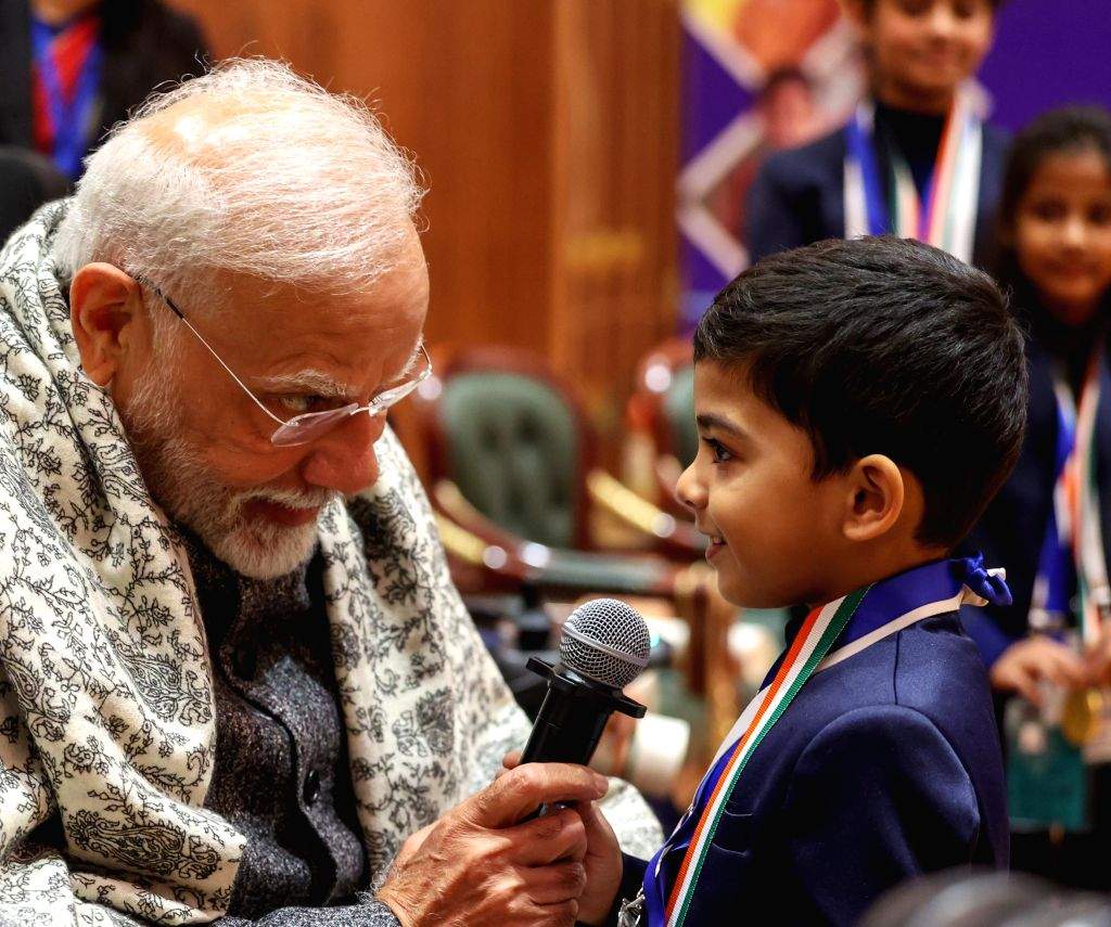 Prime Minister Narendra Modi interacts with Pradhan Mantri Rashtriya ...