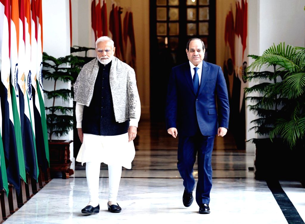 New Delhi : PM Modi with Egyptian President Abdel Fattah El-Sisi at ...