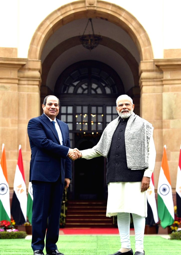 New Delhi : PM Modi with Egyptian President Abdel Fattah El-Sisi at ...