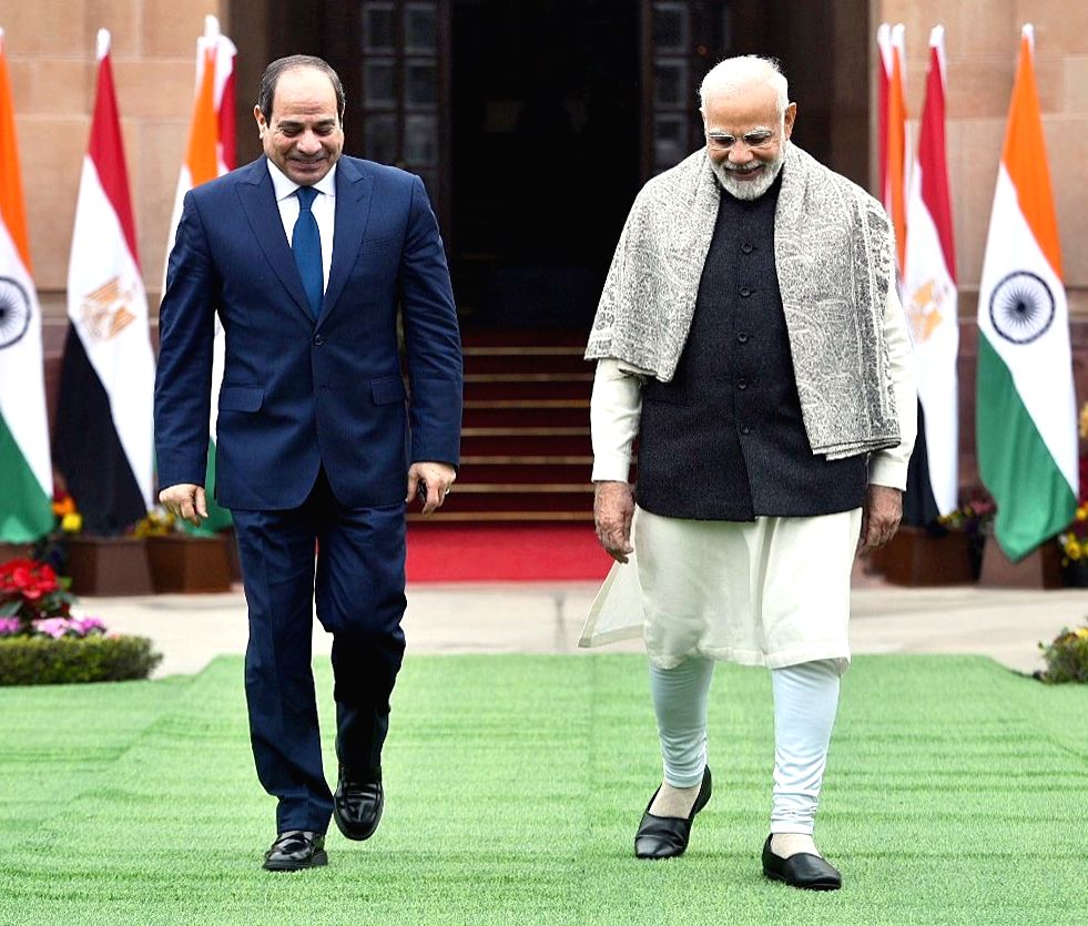 New Delhi : PM Modi with Egyptian President Abdel Fattah El-Sisi at ...