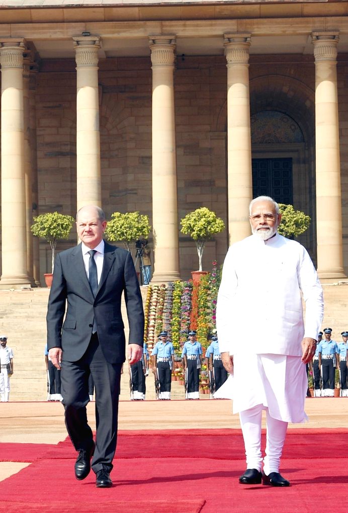 New Delhi : PM Modi and German Chancellor Olaf Scholz
