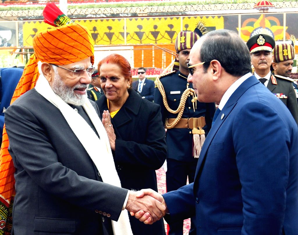 New Delhi : PM Modi with chief guest Egyptian President Abdel Fattah El ...