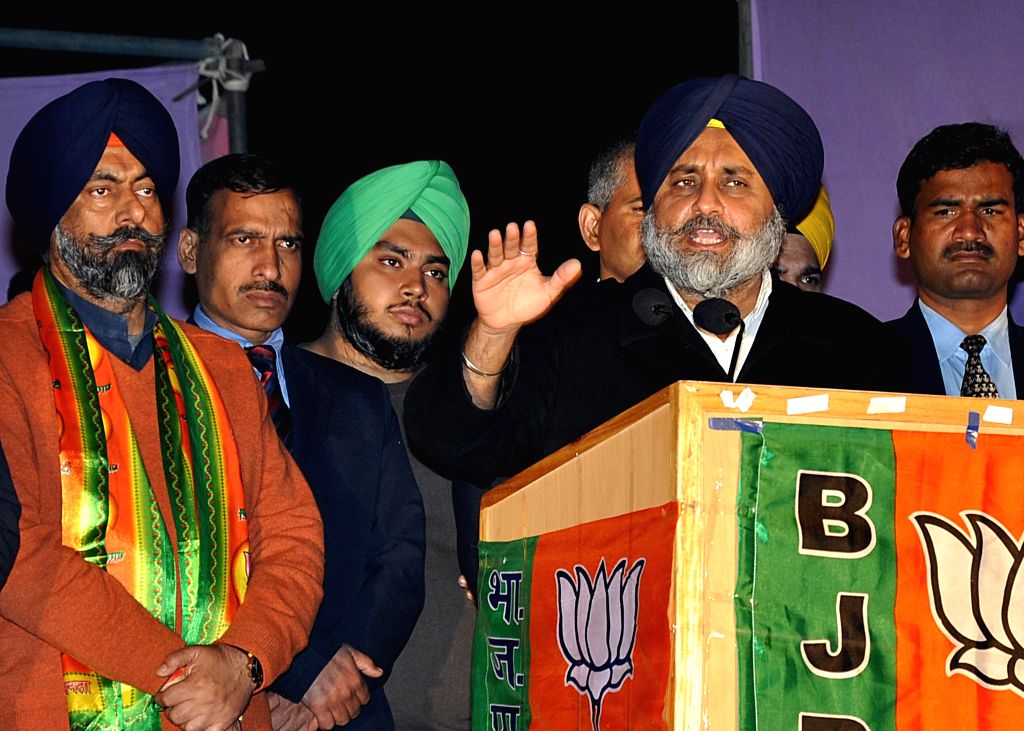 Sukhbir Singh Badal campaigns for Harmeet Singh Kalka