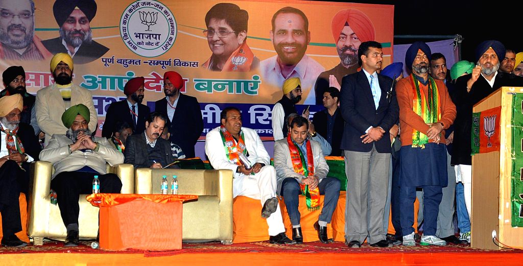 Sukhbir Singh Badal campaigns for Harmeet Singh Kalka
