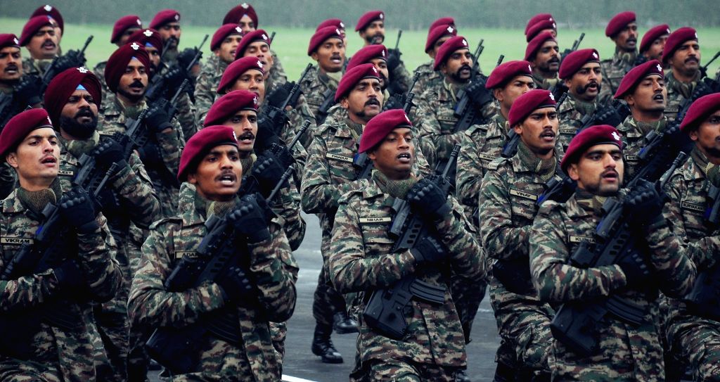 New Delhi:Special forces commandos march past during Army Day parade at ...