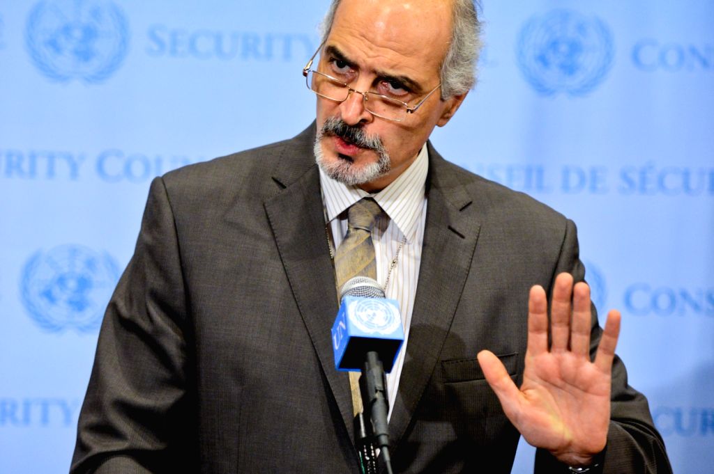 Bashar Ja'afari talks about alleged chemical attacks carried out by ...