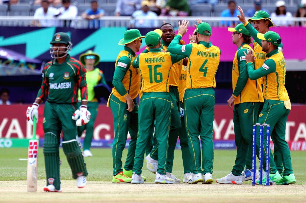 New York : ICC Men's T20 World Cup cricket match between South Africa ...