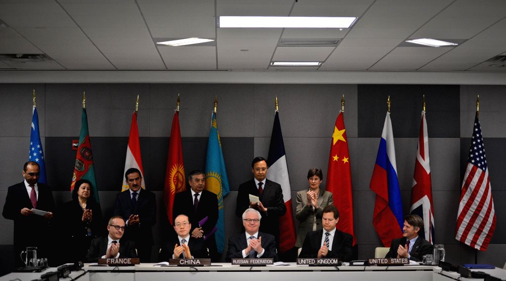 The signing ceremony of the protocol to the Treaty on a Nuclear-Weapon ...
