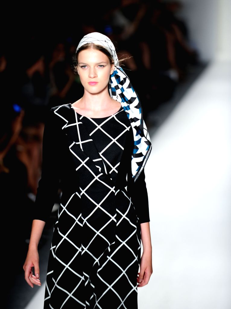 Ellassay from China's Shenzhen's creation at Mercedes-Benz Fashion Week