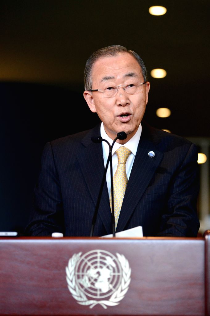 New York (U.S.): UN Secretary-General Ban Ki-moon addresses media ...