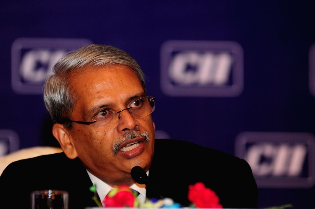 CII new president S.Gopalakrishnan addressing a press conference