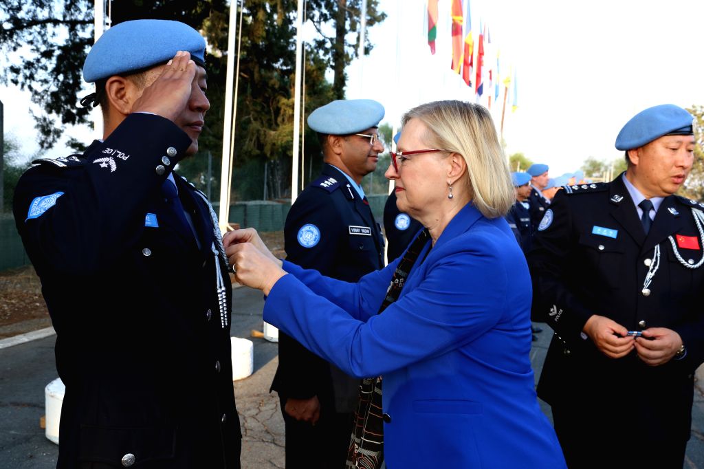 CYPRUS-NICOSIA-UN MEDAL-POLICE-PRESENTATION