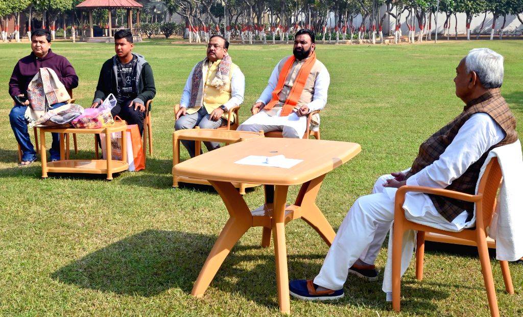 Nitish Kumar meets 14-year-old cricketer Vaibhav Suryavanshi
