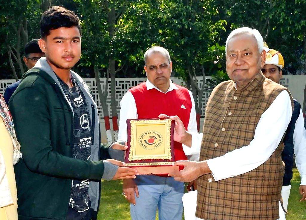 Nitish Kumar meets 14-year-old cricketer Vaibhav Suryavanshi