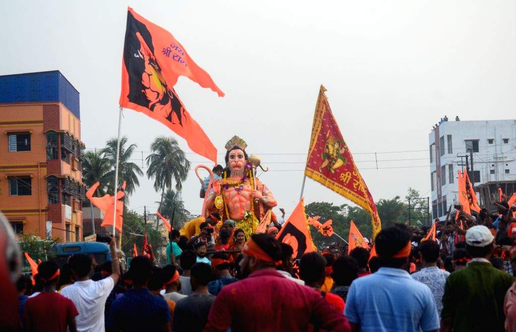 North 24 Parganas : Devotees take part in a religious procession on the ...