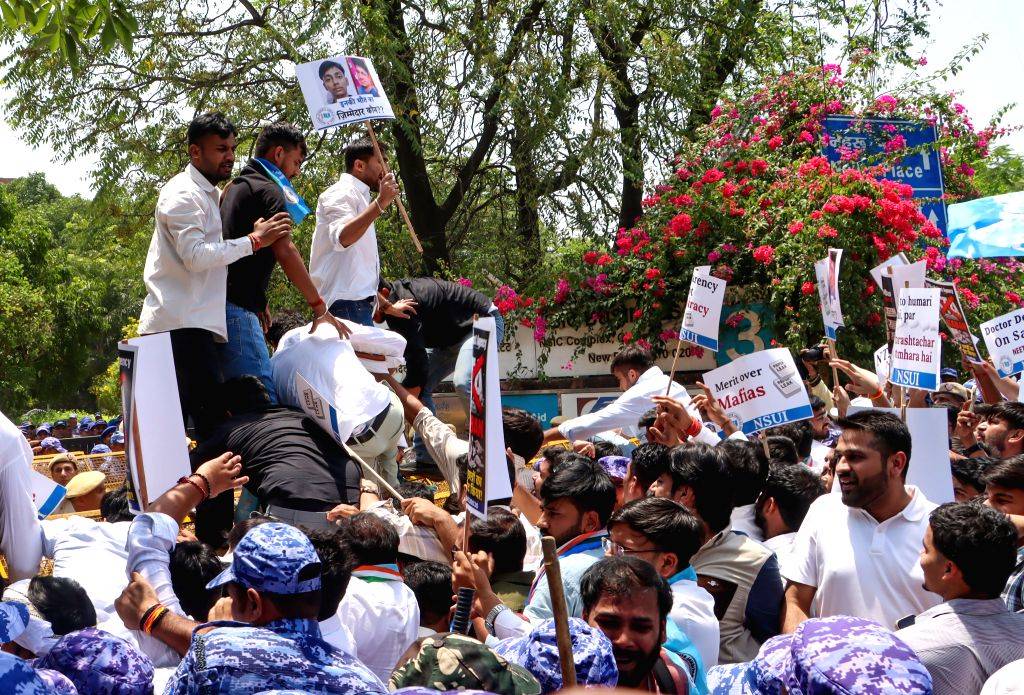 NSUI Protests Alleged NEET-UG 2026 Paper Leak