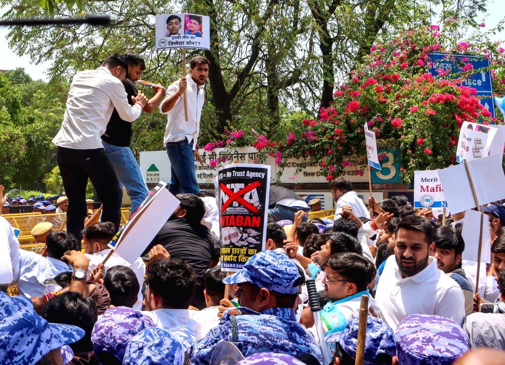 NSUI Protests Alleged NEET-UG 2026 Paper Leak