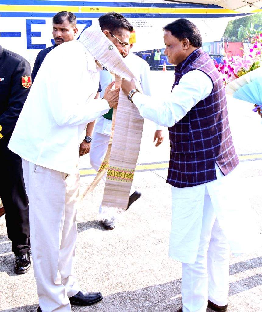 Odisha Chief Minister Mohan Charan Majhi receives the newly appointed ...