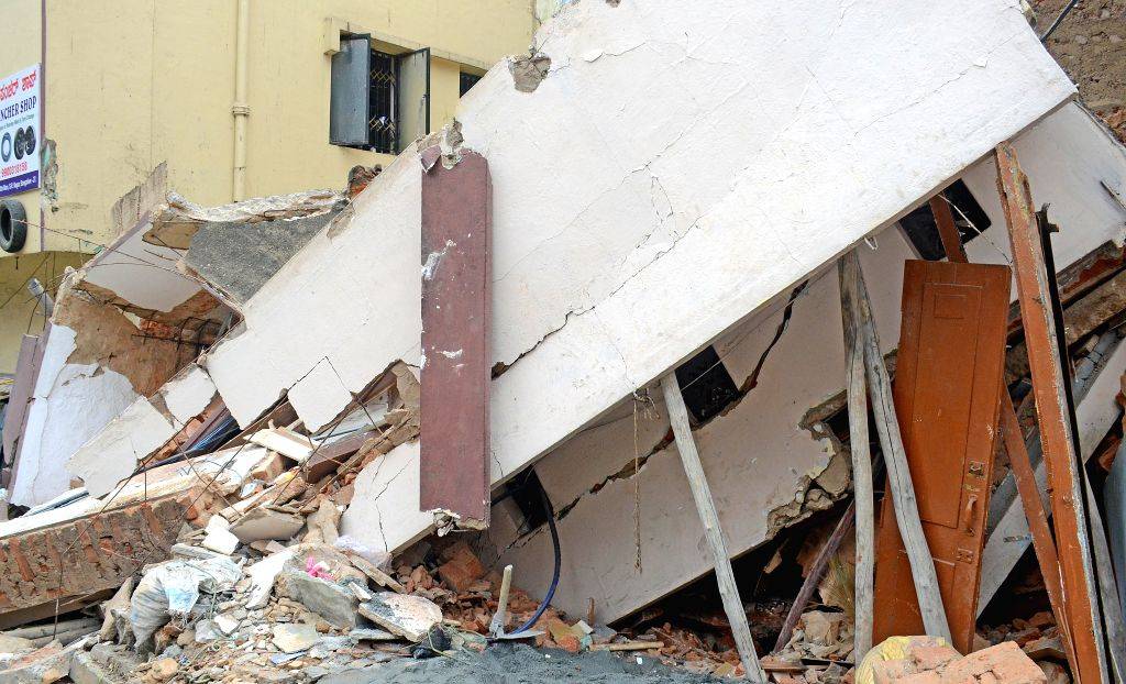 Old building collapses