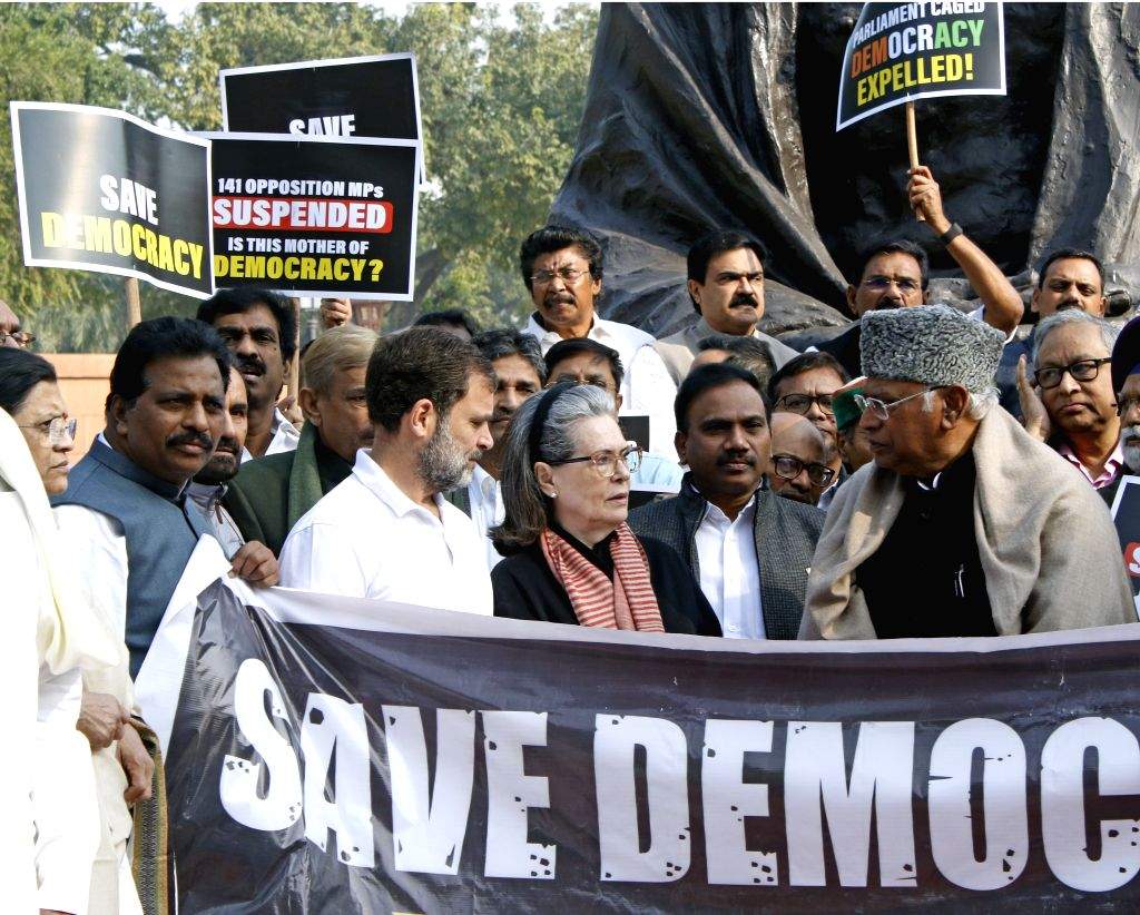 Opposition MPs stage a protest over their suspension