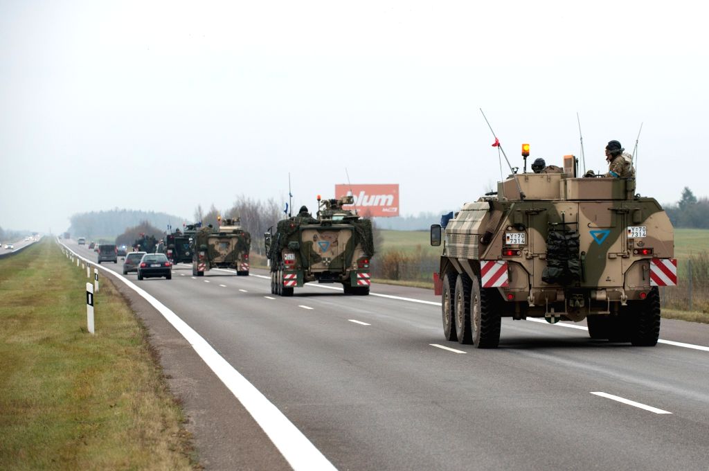 Lithuania Parbade Military Exercise Iron Wolf