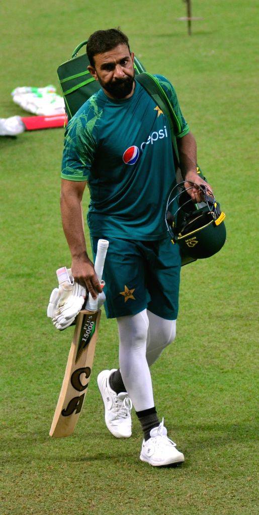 Pakistan cricket players during a practice session ahead of their ICC ...