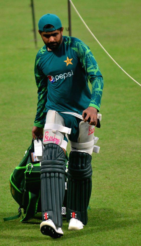 Pakistan cricket players during a practice session ahead of their ICC ...